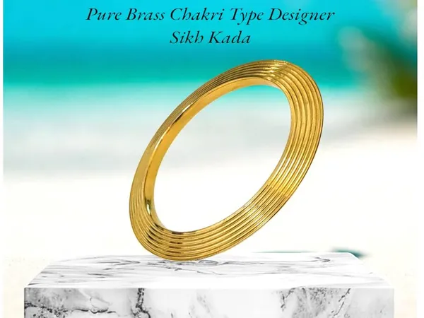 Rudra Rage PURE BRASS PUNJABI CHAKRI TYPE DESIGNER LINES KADA FOR MENS ...