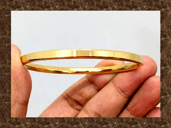 Rudra Rage Stainless Steel Gold Plated Punjabi Kada For Ladies/Girls 2 ...