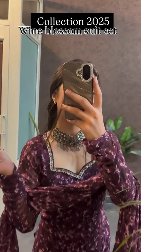 SAMVRITA Wine blossom Festive suit set Price in India - Buy SAMVRITA Wine blossom Festive suit ...