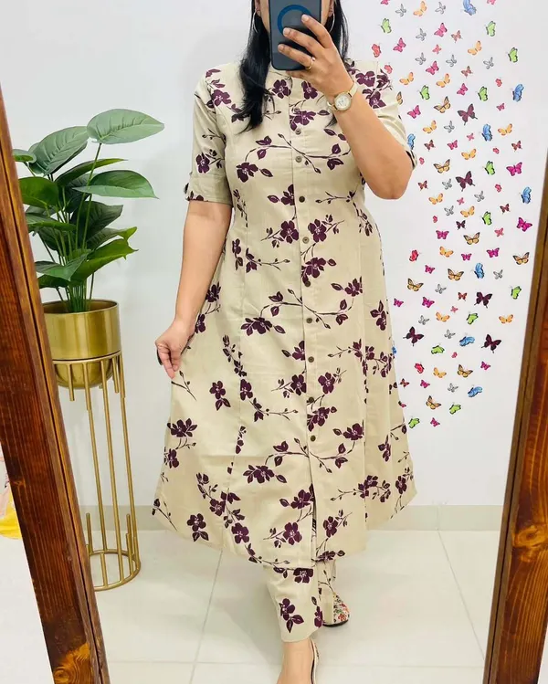 BASABI APPARELS Cream Pure Cotton Kurta and Pants Price in India - Buy ...