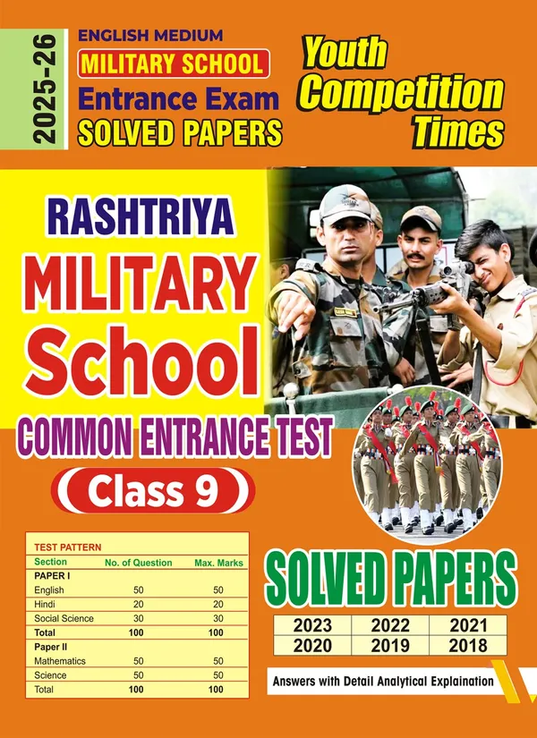 Yctbooks Military School Entrance Exam Solved Papers Class 9 English ...