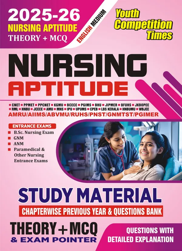 Yctbooks NURSING Aptitude Study Material Theory MCQ 2025-26_POD_English Medium Price in India ...
