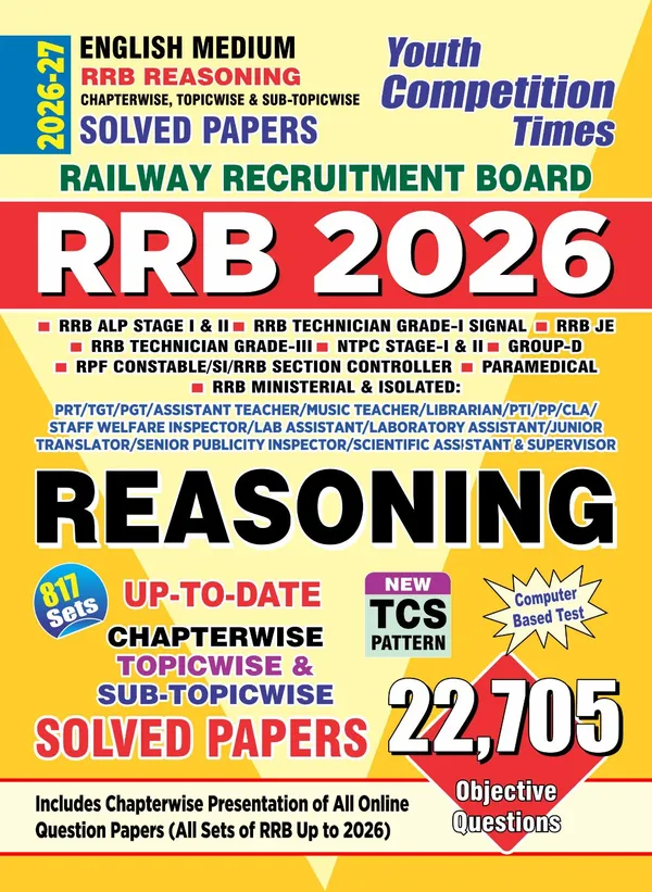 Yctbooks RRB Reasoning Chapterwise Solved Papers English Medium 2026 ...