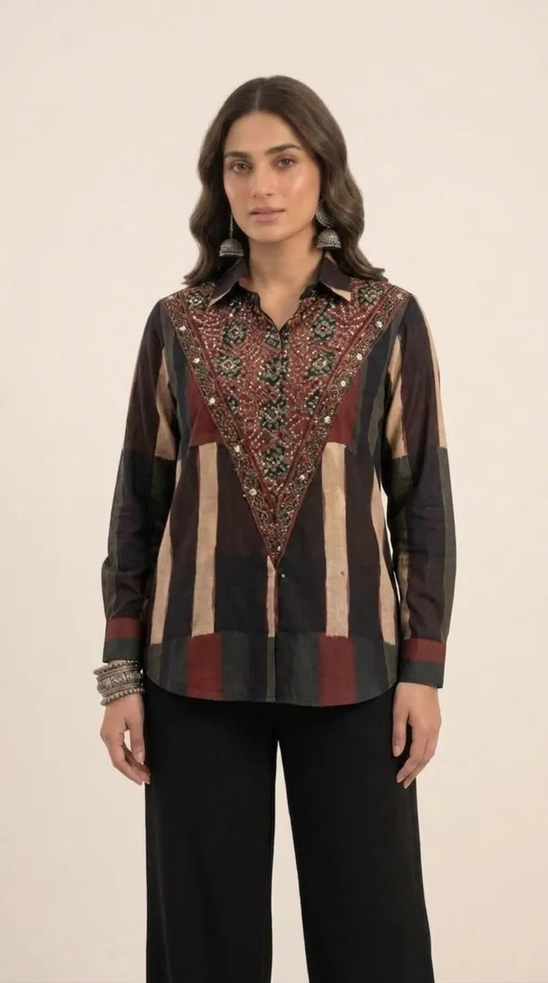 LABEL ACHIRA Modern Mosaic Crepe Top Price in India - Buy LABEL ACHIRA ...