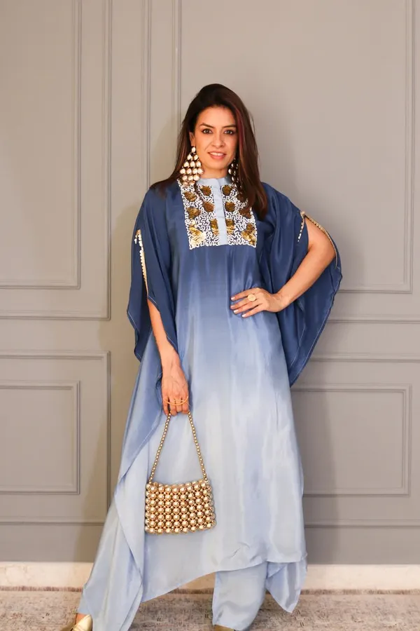 LABEL ACHIRA DellBlues Kaftan Set Price in India - Buy LABEL ACHIRA ...