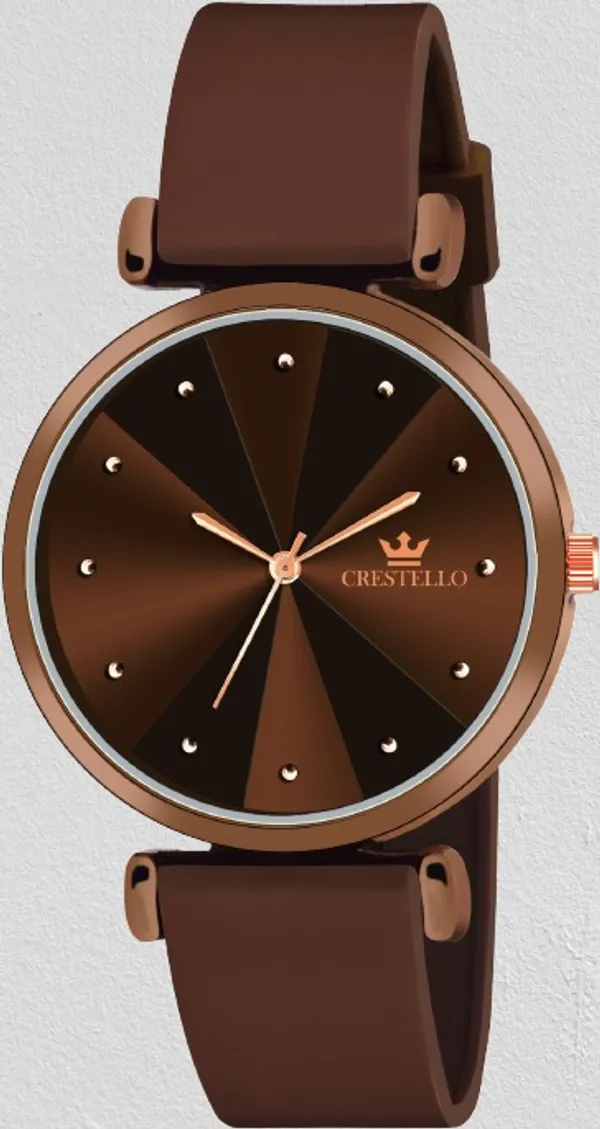 Crestello Women's Brass Dial & Straps Analogue Multi-Function Watch ...