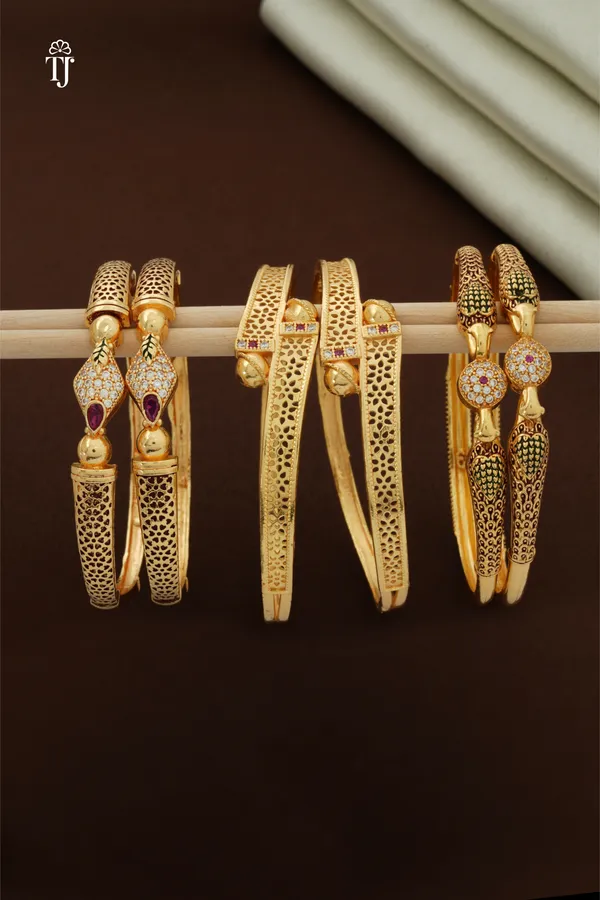 Trendz Jewellery Gold Plated Daily Wear Bangles | Unique & Stylish ...