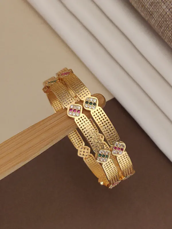 Trendz Jewellery Latest Gold Bangles Design 2025 Best Gold Plated ...
