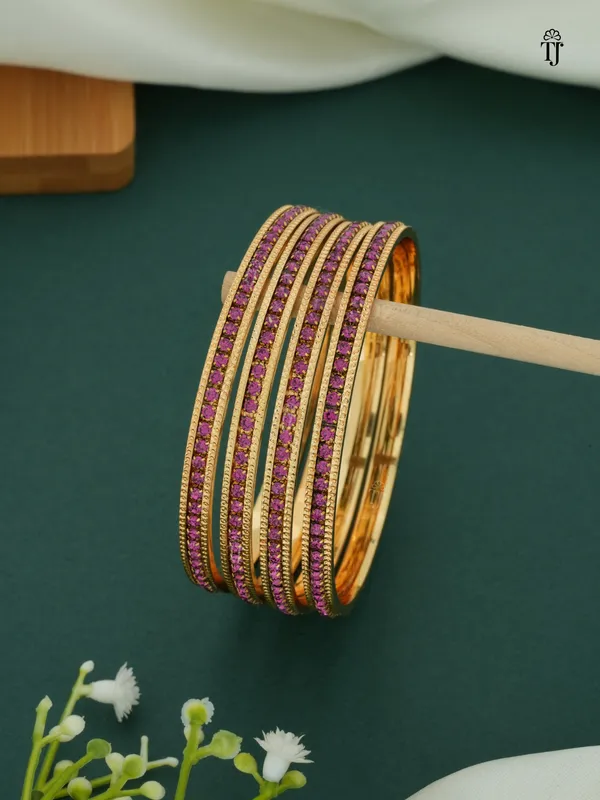 Trendz Jewellery Pink Women Bangles Set of 4 | Stylish & Trendy Bangle ...