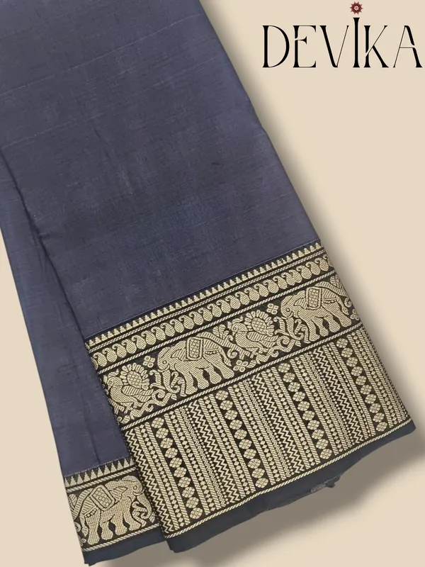 DEVIKA TEXTILES Gopika Steel Grey Narayanpet Pure cotton saree Price in India - Buy DEVIKA ...