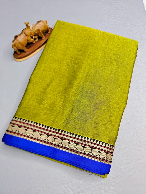 DEVIKA TEXTILES Mehandi Green Mayuri Exclusive Devika Cotton saree Price in India - Buy DEVIKA ...
