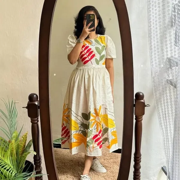 Urban India Cotton Floral Middy Dress . Price in India - Buy Urban ...