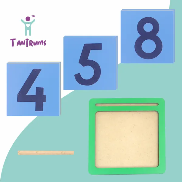 Tantrums Coloured Sand Paper Number with Tray, Learning Fun Education ...