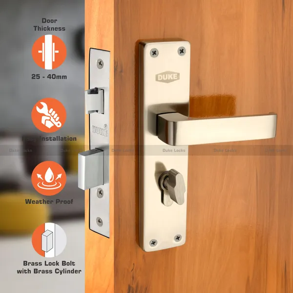 DUKE DUKE 8 INCH Mortice Handle Cylindrical Door Lock 200mm (MH652 SS ...