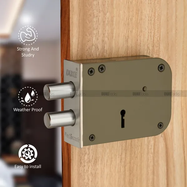 DUKE Door Lock Bullet Regular Heavy Main Door Lock with Two Solid ...