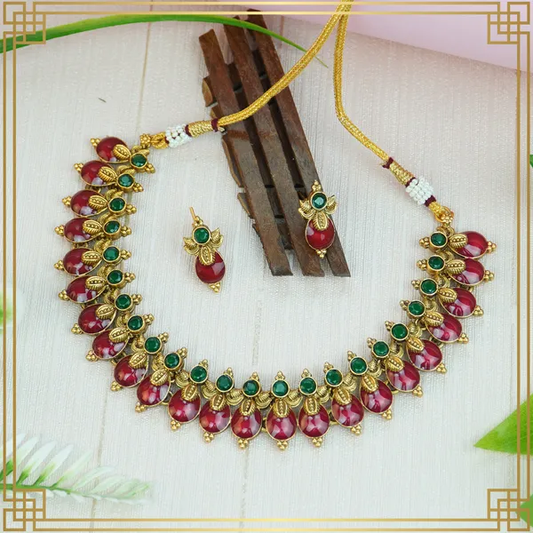 PINAK JEWEL Jewellery For Every Occasion Enamel Necklace Set | South ...