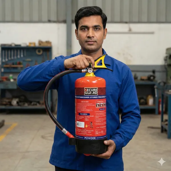 Secure Guard Red Premium Abc Powder Type Fire Extinguisher Isi Mark 4KG ...