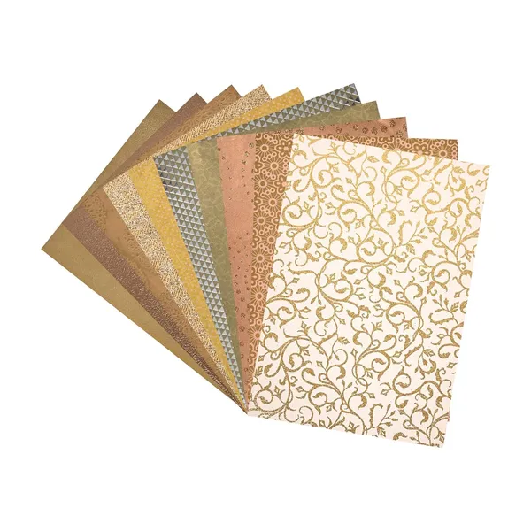 AbraKaDabra by KidsyWinsy Pack of 10 - Golden Coloured Craft Paper ...