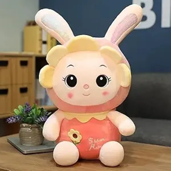 Zexsazone Pink Sunflower Bunny Teddy Bear Soft Toy For Girls Kids Toy ...