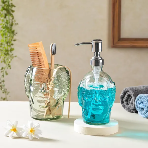 Giftalk Pack Of 5 Old Monk Soap Dispenser With Toothbrush Holder ...