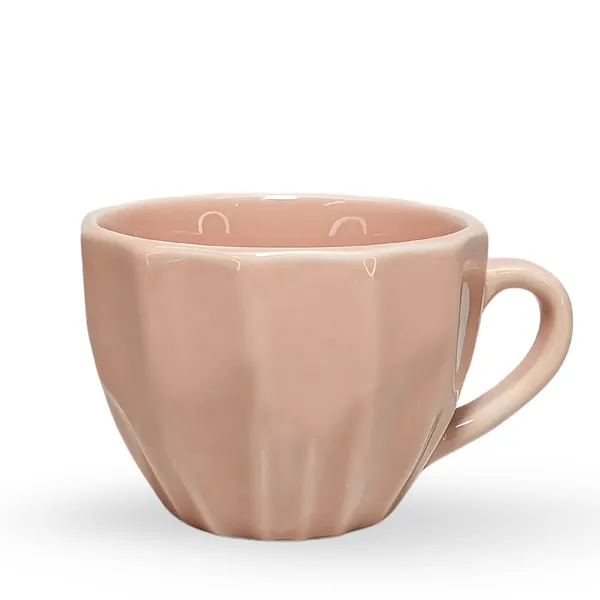 OG Factory Diamond Cut Peach' Stoneware Ceramic Cappuccino Cup ...