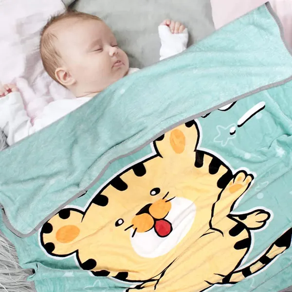 Mom Care Green Fleece Winter Blanket For Newborn Baby Super Soft Warm ...