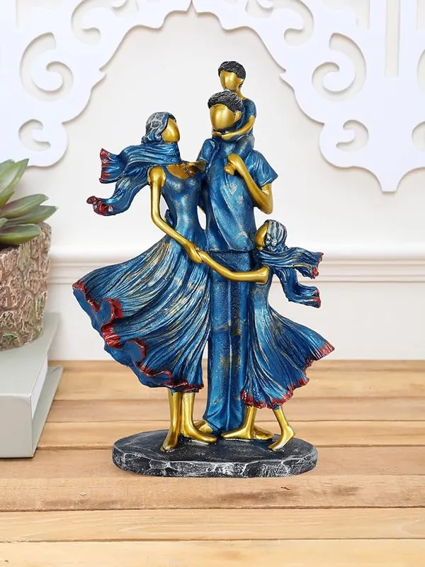 Divine DecoCrafts Blue Handcrafted Resin Family Showpiece | For Home ...