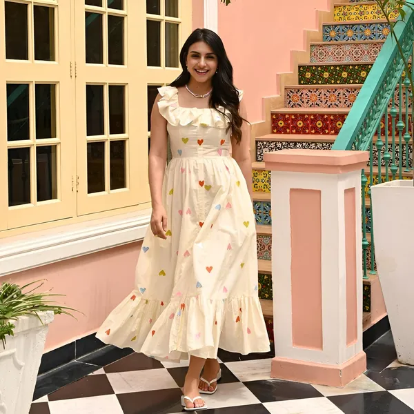 Rameshwari® Beautiful Heart Printed Cotton Gown Price in India - Buy ...