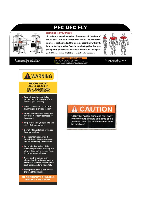 Timefit Timefit Pec Dec Fly Big Size Muscle Pressure Guide Gym Machine ...