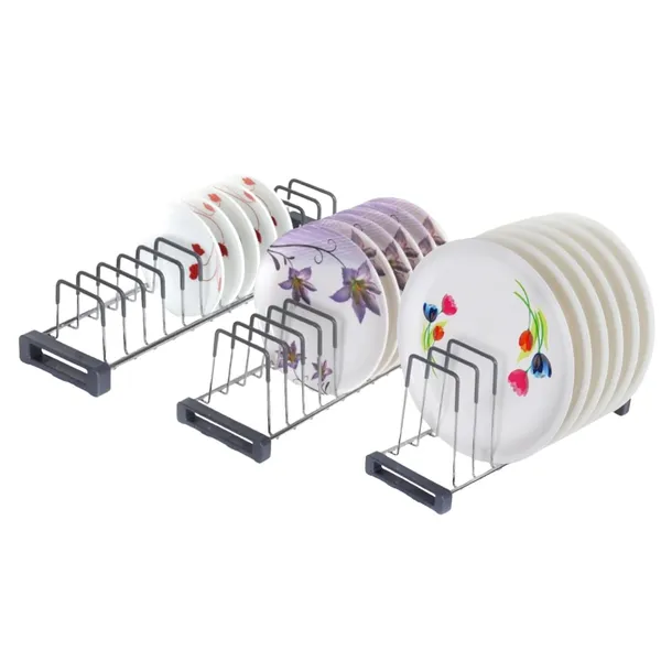 FIT N FORGET Silver Steel Chrome Finished Coating Tandem Rack/Cutlery ...