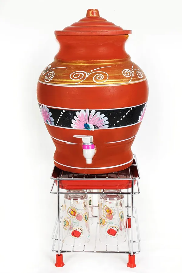 FIT N FORGET Silver Heavy Stainless Steel Matka Stand Step Shelf With ...