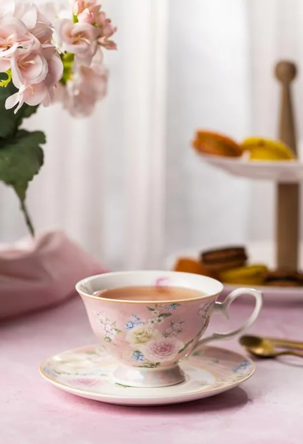MGeezz Light Pink Ceramic Tea Cup Saucer Price in India - Buy MGeezz ...