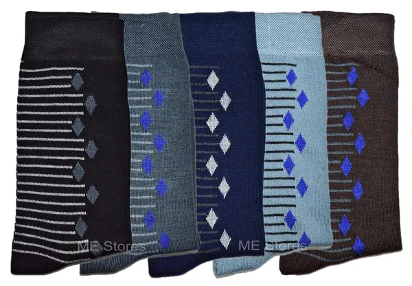 ME Stores Pack Of 5 Mercerised Cotton Long Full Length Socks For Men ...