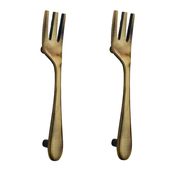 Maison Belle Art & Craft Pack of 2 Gold Antique Kitchen Fork 6 Inch ...