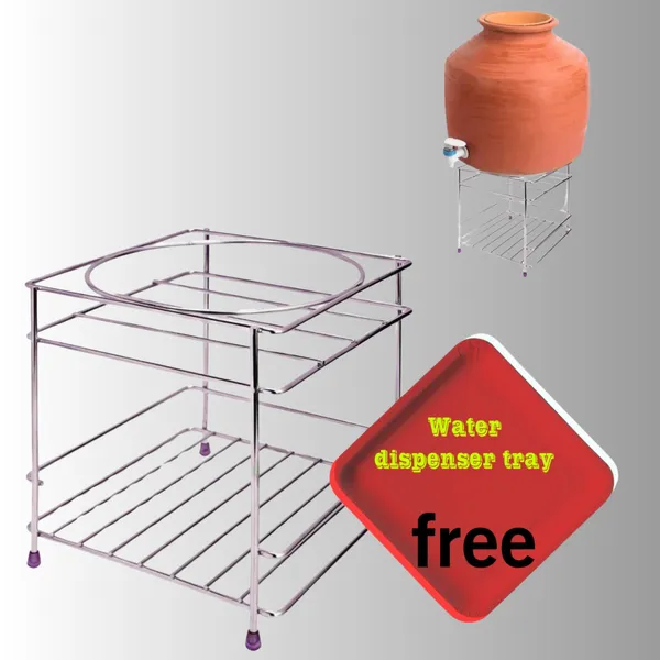 Glocys Durable Silver Premium Steel Matka Stand For Kitchen Price in ...