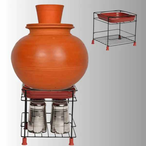 Glocys Black Premium Steel Matka Stand|Water Matka Kitchen Rack Price ...