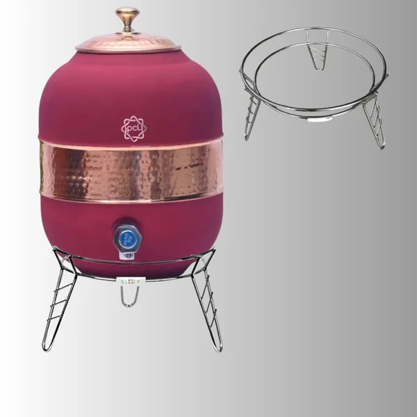 Glocys Pack Of 1 Silver Premium Steel Matka Stand | Water Pot Rack For ...