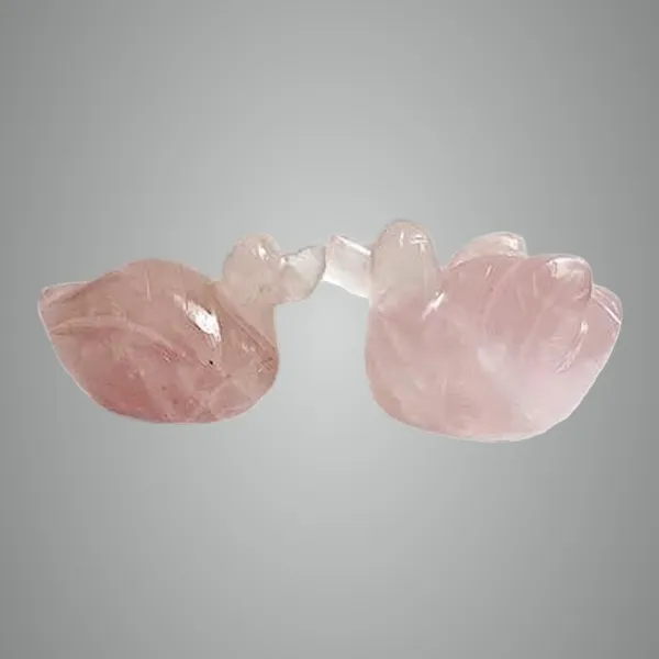 Kitree Rose Quartz Love Ducks Pair Male & Female Duck Pair Mandarin ...