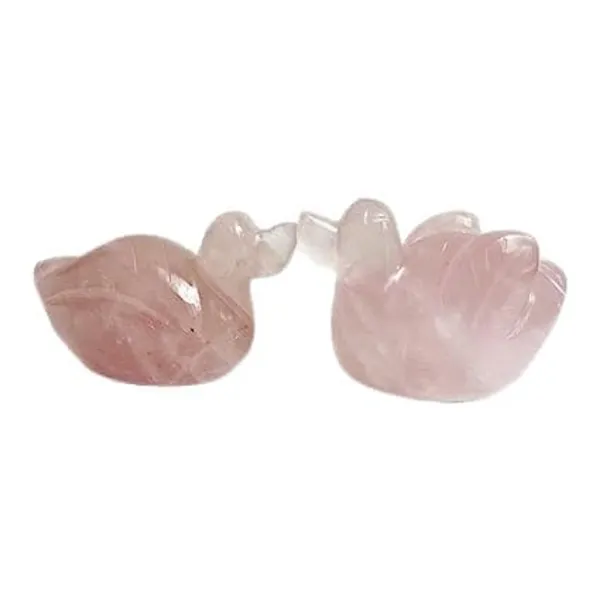 Kitree Rose Quartz Love Ducks Pair Rose Quartz Male & Female Duck Pair ...