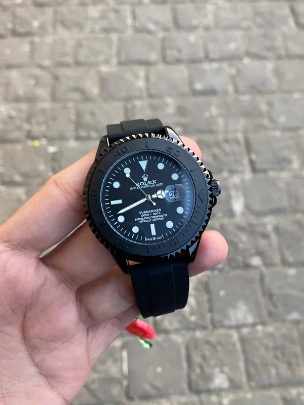 FATHOM WATCHES Black Silicon Strap Yatch Master Watch For Men Price in ...