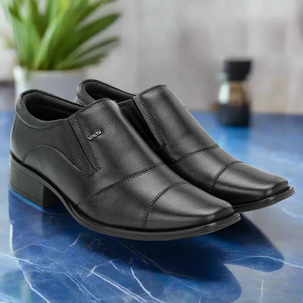 Vorth Shoes Black Genuine Leather Slip-on Formal Shoes For Men Price in ...