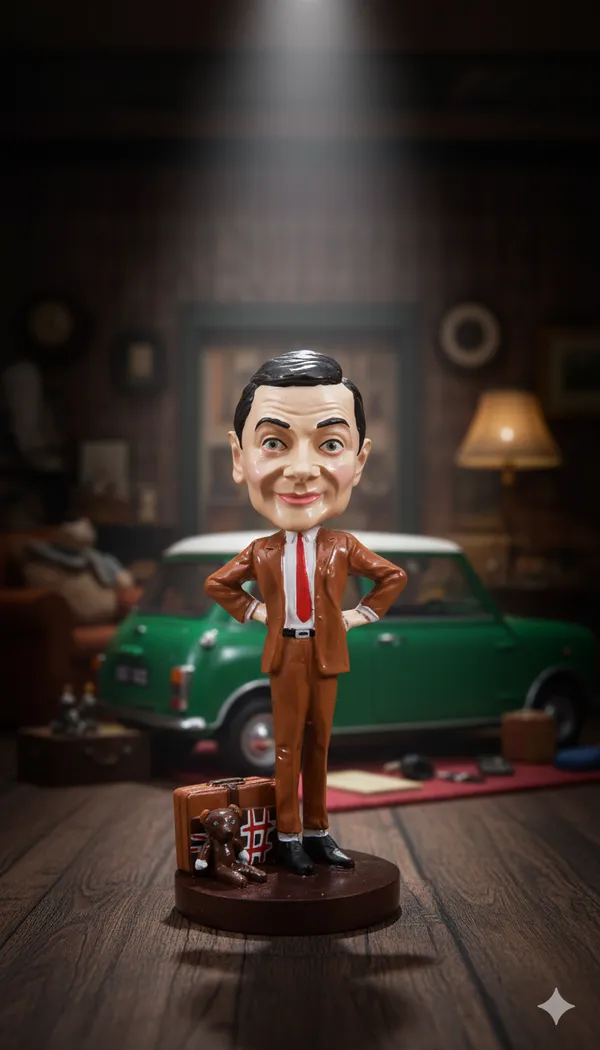 Bobbleheads & More By Insain Mr. Bean Bobblehead with Teddy- 19 cms ...