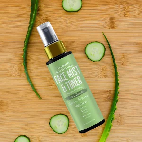 Geo OrganiX Cucumber&Aloe Vera Face Mist&Toner With 3% Niacinamide-Exfoliating&Refreshing(120Ml ...