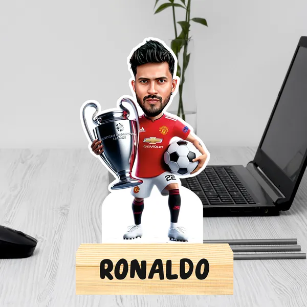 CAPTUTRING HAPPINESS Football Star Caricature – Personalized Male ...