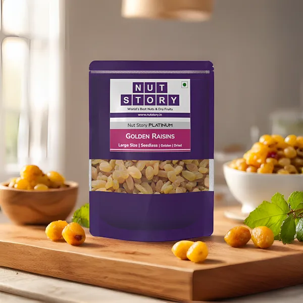 Nut Story Platinum Golden Raisins – Premium Seedless Dry Fruits (900G ...