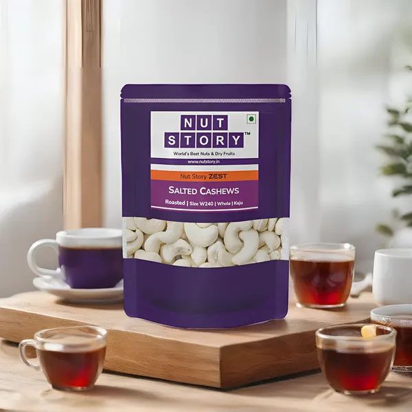 Nut Story Zest Roasted & Salted Cashews – 200G | Crunchy Kaju Snack ...