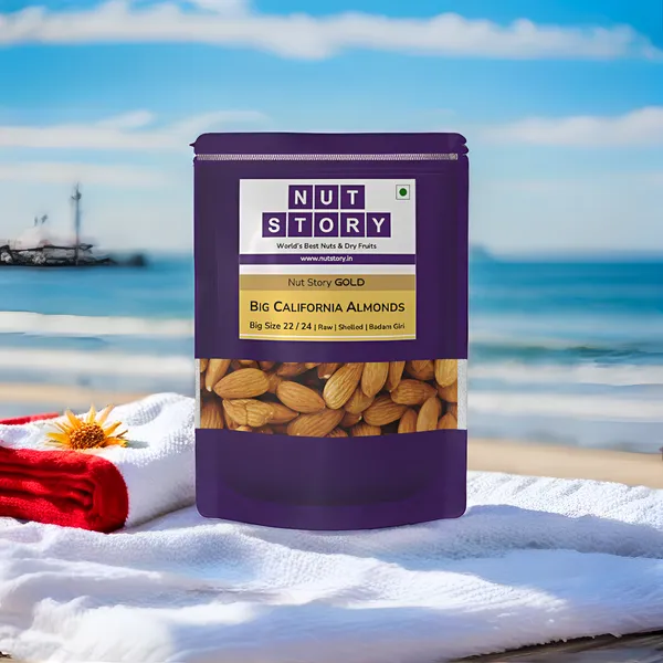 Nut Story Gold Big California Almonds 22/24 – Premium Whole Almonds ...