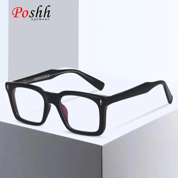 Posh Eyewear Black Square Bold Square Frames For Men & Women Price in ...