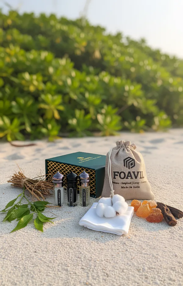 FOAVIL Pack of 3 Ruh Khas, Musk Tahara & Amber Oud Attar Combo | Long ...