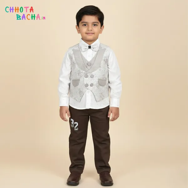 Nanhi Smile™ SONKHIYA ROYAL GENTLEMAN 3-PIECE PARTY SUIT SET FOR BOYS ...